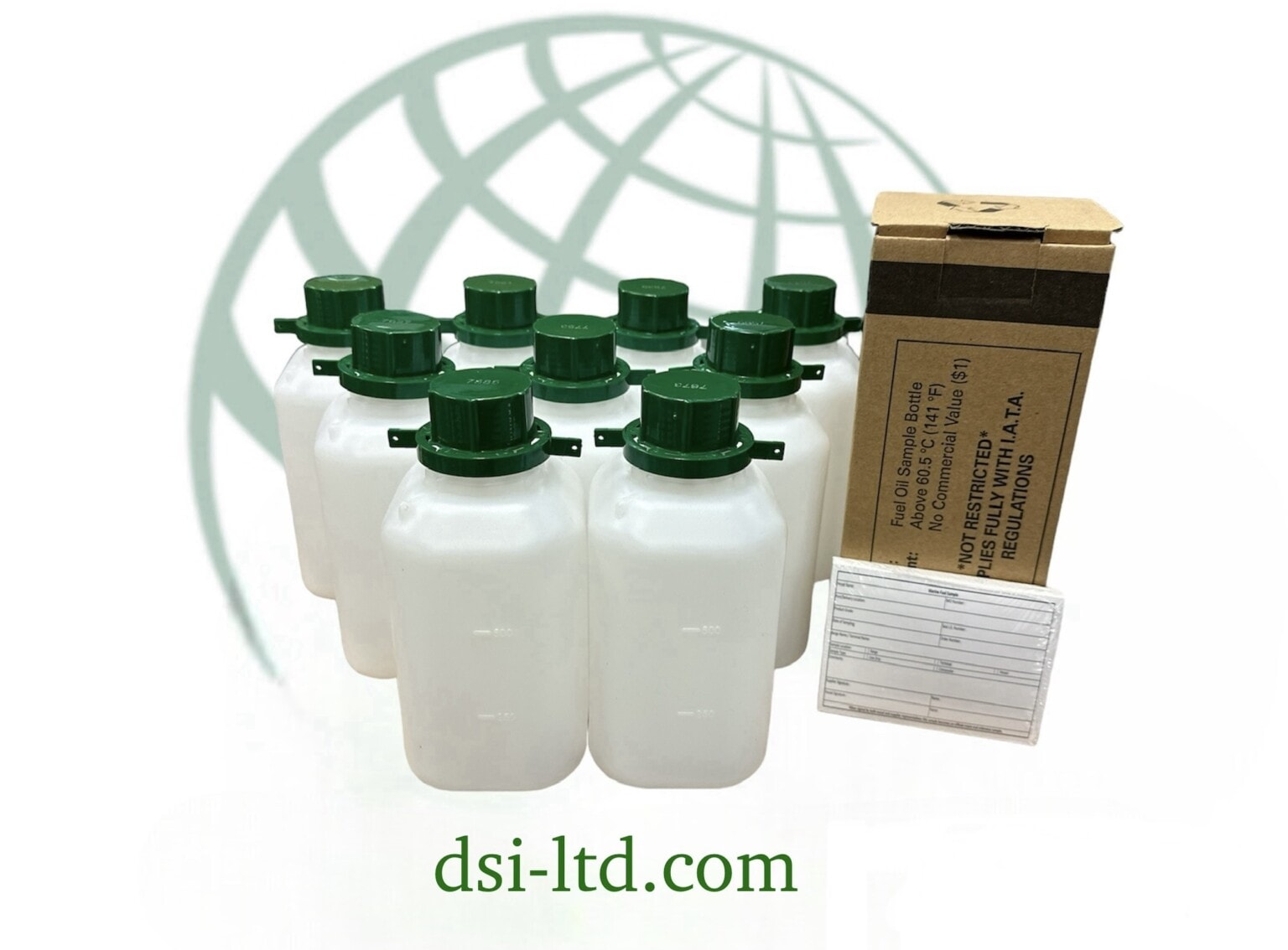 50 x 1000ml Fuel/Oil Sample Bottle Pack with Numbered Caps, MARPOL ...